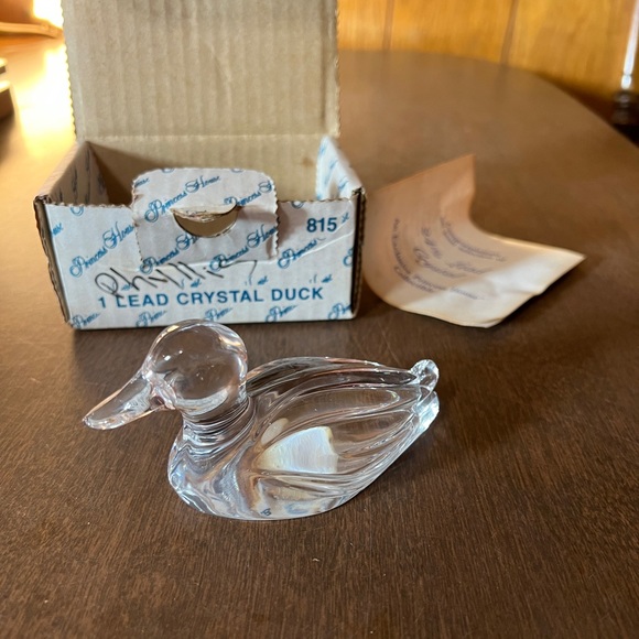 Princess House | Accents | Princess House Solid Crystal Duck With Paper ...